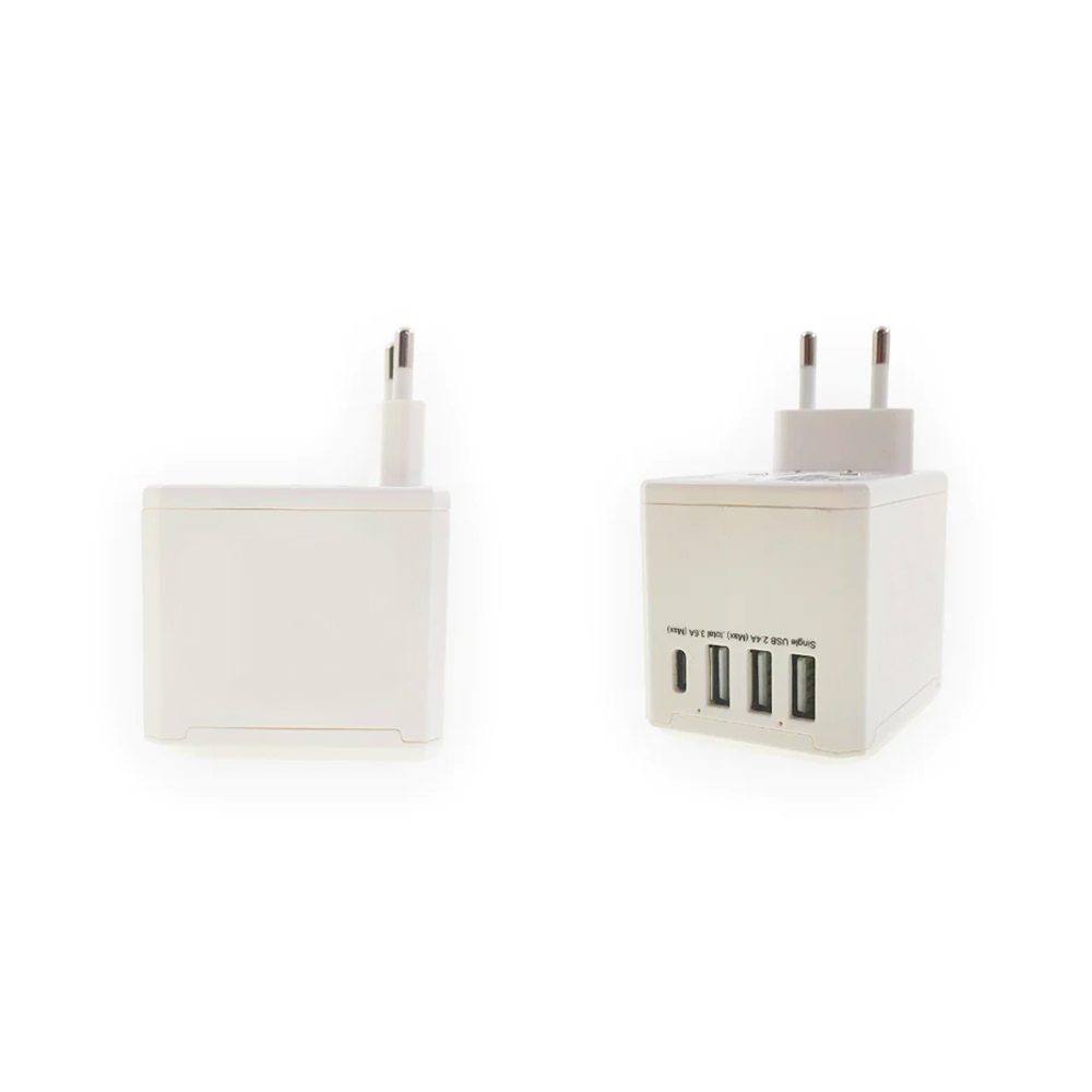 Travel Adaptor 3 USB+1 Type-C – Bespoke Gifts