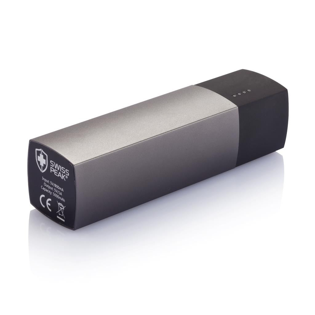 Swiss Peak Power Bank 5000 mAh, Grey/Black – Bespoke Gifts